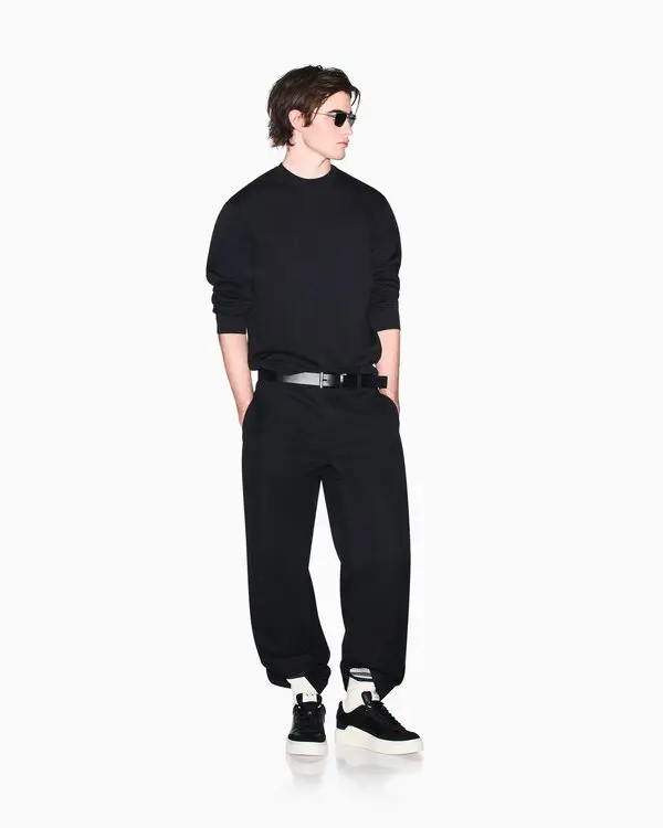 Armani Exchange Stretch Bonded Cotton Sweatshirt - Black