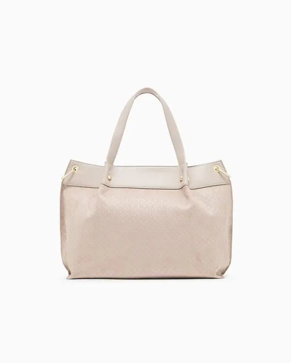 Armani Exchange Fabric Shopper With Allover Logo