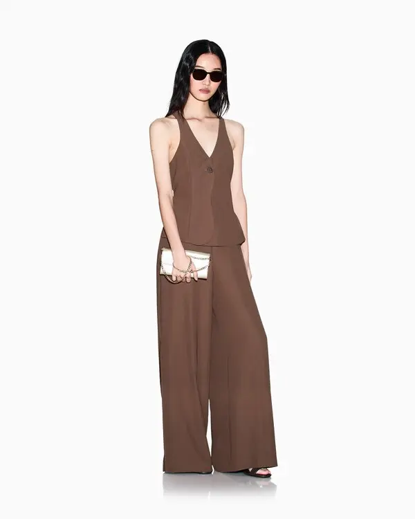 Armani Exchange Tracksuit With Vest And Wide-leg Trousers