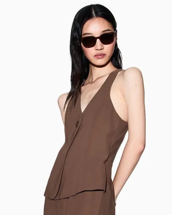 Armani Exchange Tracksuit With Vest And Wide-leg Trousers