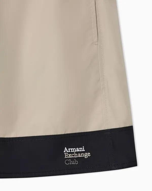 Armani Exchange Minimal Swim Boxers In Technical Fabric