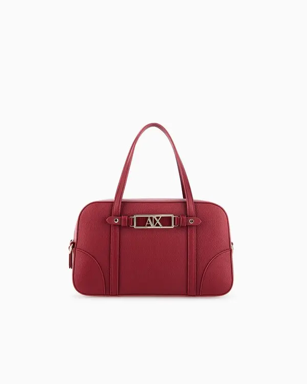 Armani Exchange Top Handle Bag With Structured Silhouette - Red