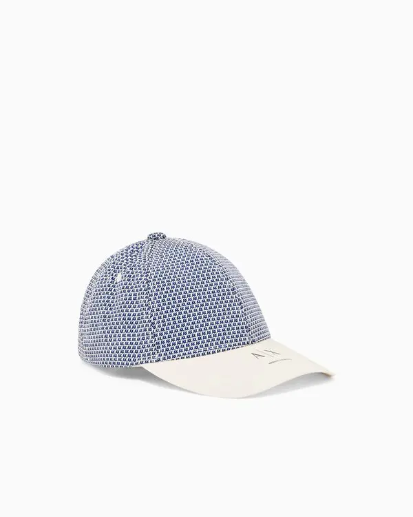 Armani Exchange Hat In Technical Fabric - Blue