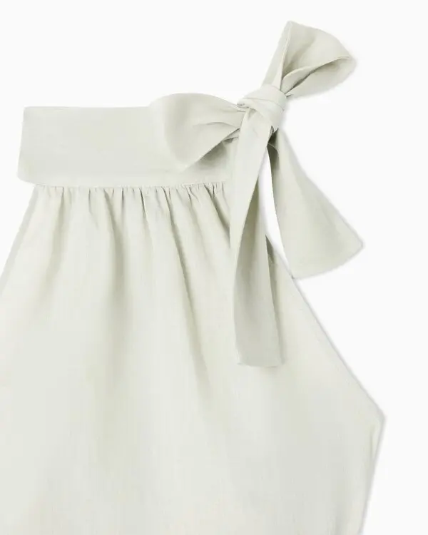 Armani Exchange Short Linen Poplin Dress