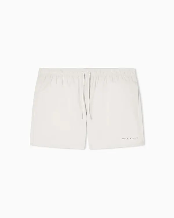 Armani Exchange Logo Swim Shorts - White
