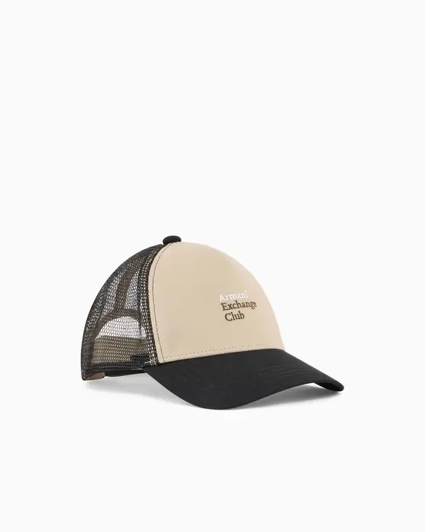Armani Exchange Classic And Versatile Cotton Twill Cap - Beige