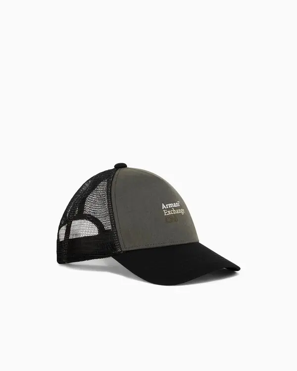Armani Exchange Classic And Versatile Cotton Twill Cap - Green
