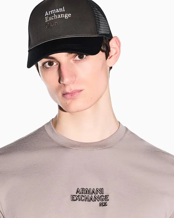 Armani Exchange Classic And Versatile Cotton Twill Cap - Green