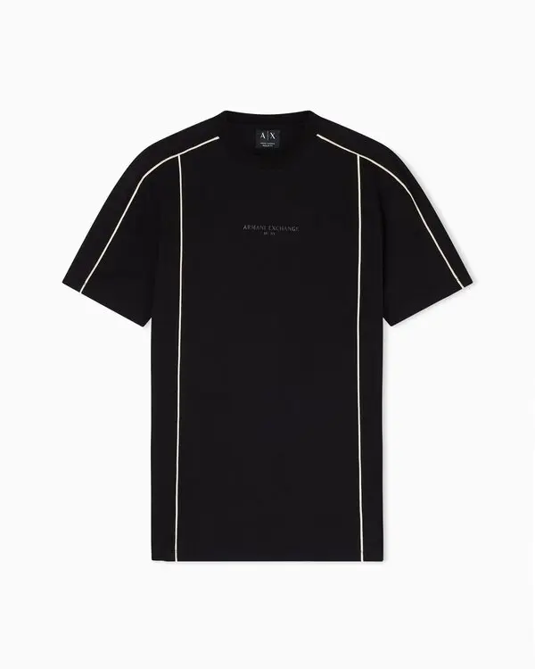 Armani Exchange Regular Fit T-shirt In Basic Cotton Jersey - Black