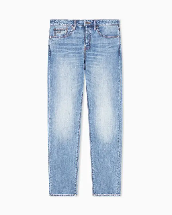 Armani Exchange Slim Fit Stretch Denim Jeans In Classic Wash - Blue
