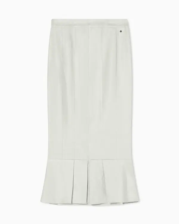 Armani Exchange Linen Twill Midi Skirt