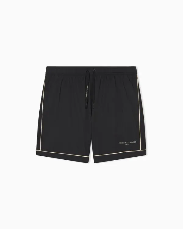 Armani Exchange All-over Graphic Print Swimsuit - Black