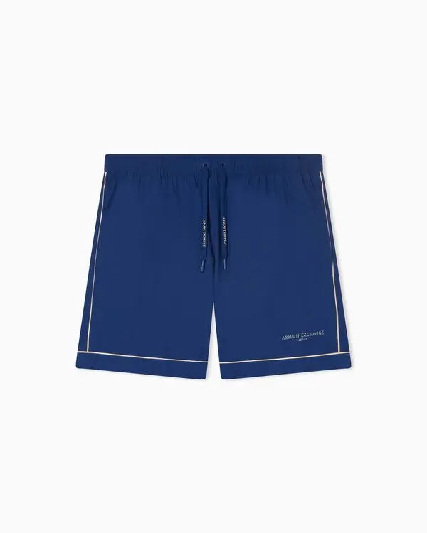 Armani Exchange All-over Graphic Print Swimsuit - Blue