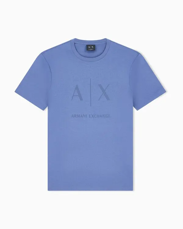 Armani Exchange Slim Fit T-shirt Essential Cotton Jersey - Light Blue