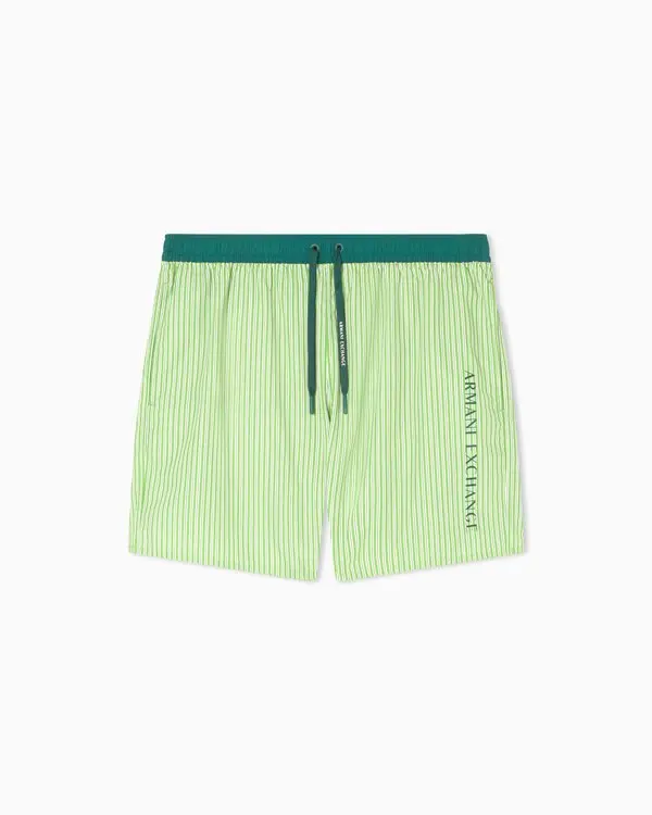 Armani Exchange All-over Graphic Print Swimsuit - Green