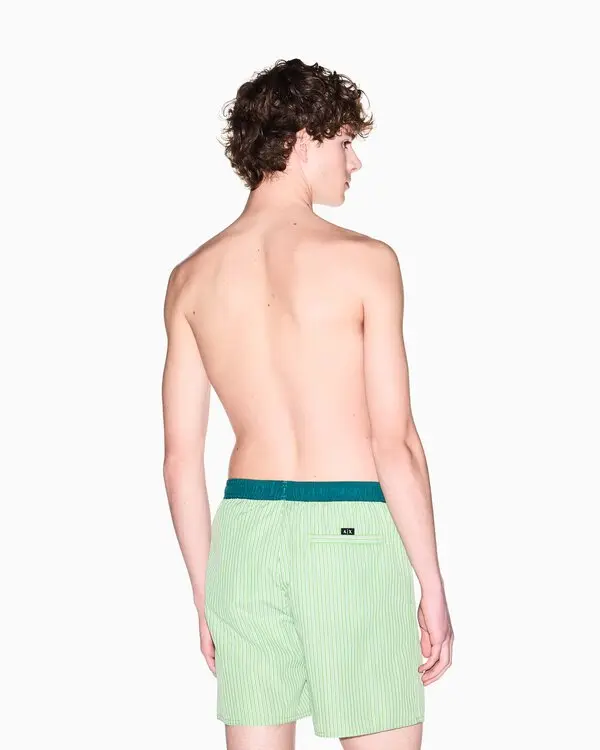 Armani Exchange All-over Graphic Print Swimsuit - Green