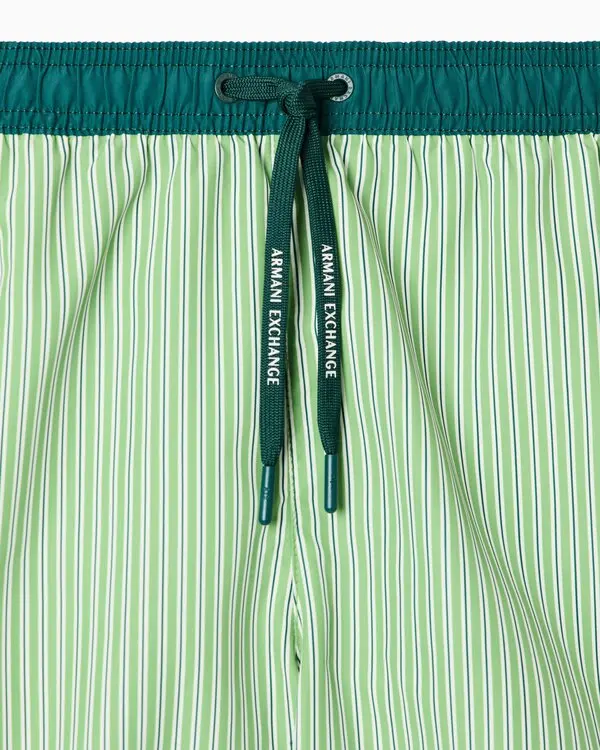 Armani Exchange All-over Graphic Print Swimsuit - Green