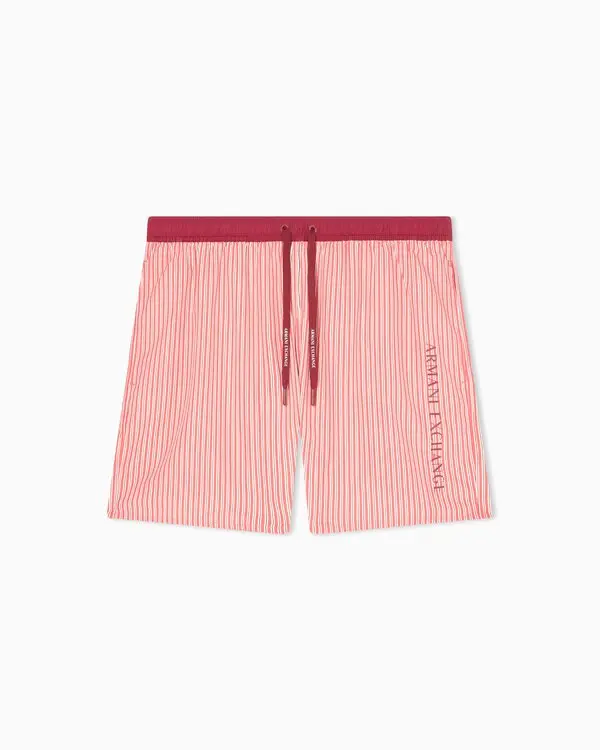 Armani Exchange All-over Graphic Print Swimsuit - Red
