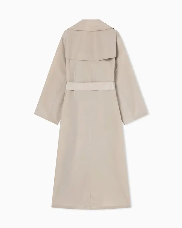 Armani Exchange Double-breasted Trench Coat With Belt