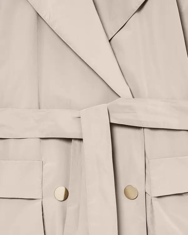 Armani Exchange Double-breasted Trench Coat With Belt