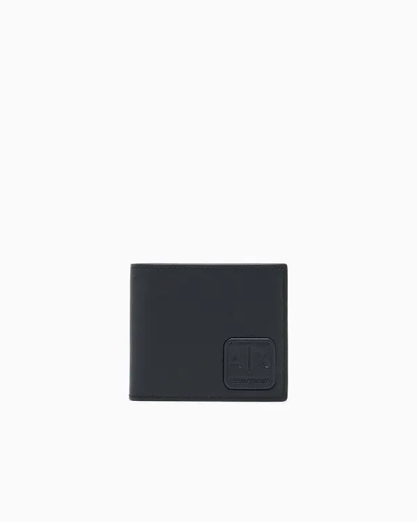 Armani Exchange Minimal Wallet With Hammered Texture