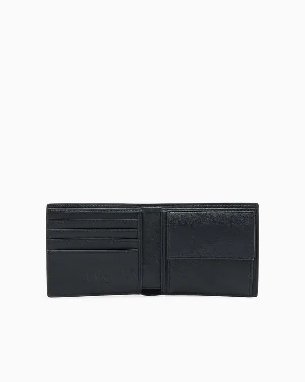 Armani Exchange Minimal Wallet With Hammered Texture