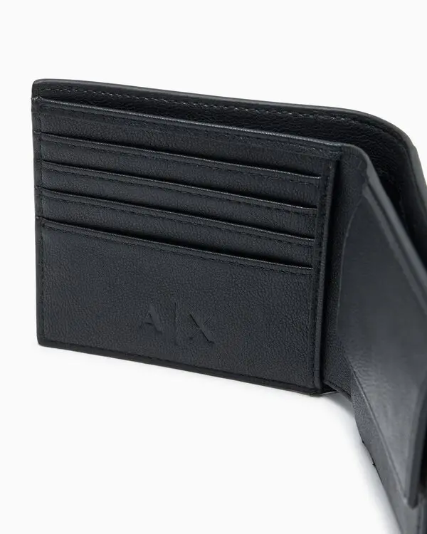 Armani Exchange Minimal Wallet With Hammered Texture