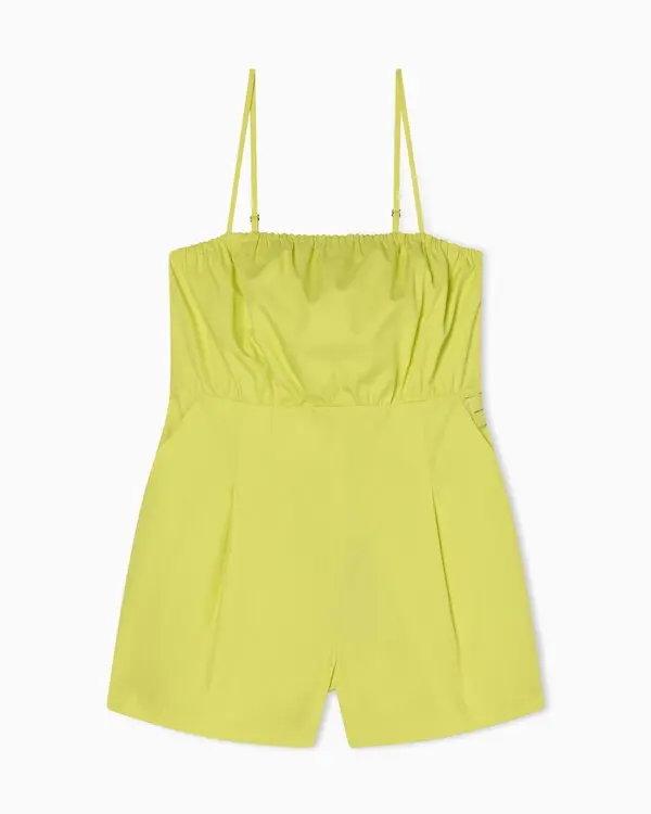 Armani Exchange Utility Chic Cotton Twill Jumpsuit - Green
