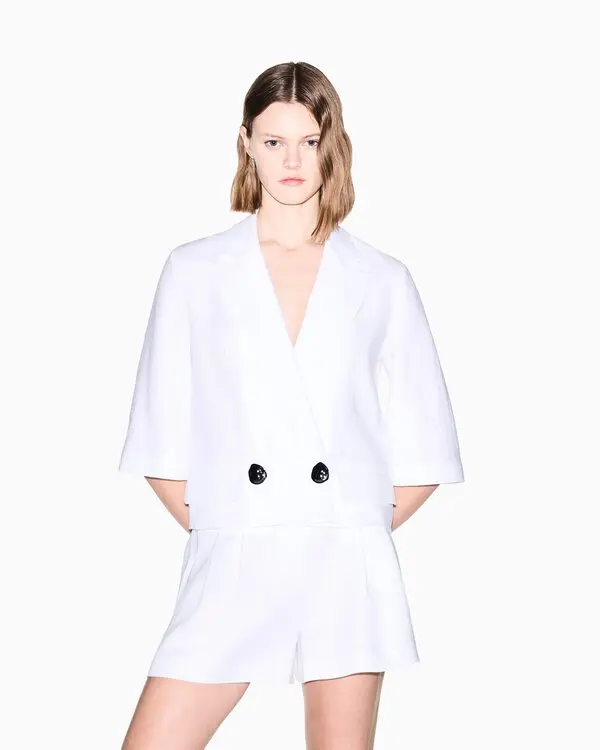 Armani Exchange Linen Twill Fabric Jacket