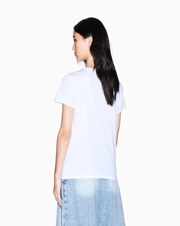 Armani Exchange Regular Fit Cotton Jersey T-shirt - White