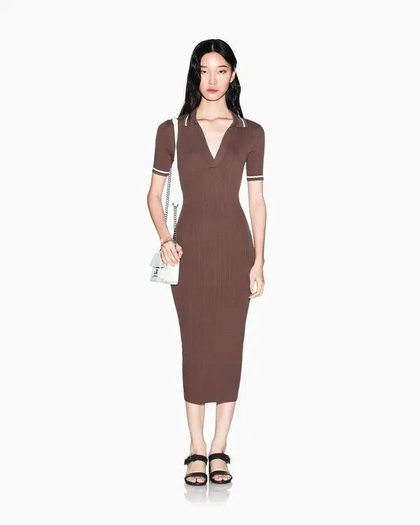 Armani Exchange Long Dress With Cut-out Detail