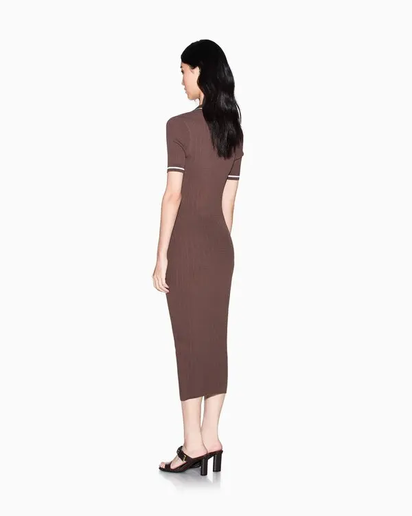 Armani Exchange Long Dress With Cut-out Detail