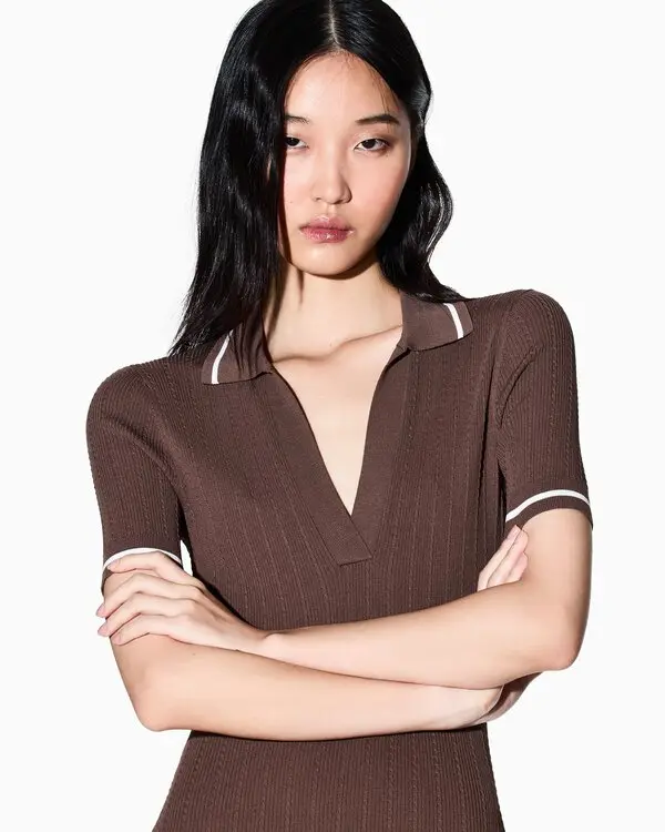 Armani Exchange Long Dress With Cut-out Detail