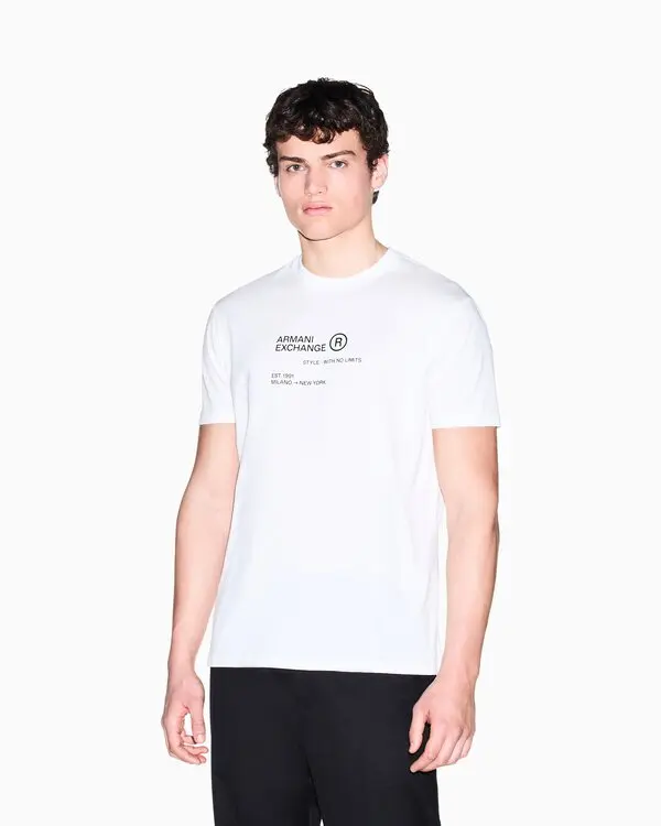 Armani Exchange Classic Cotton Jersey Regular Fit T-shirt - White