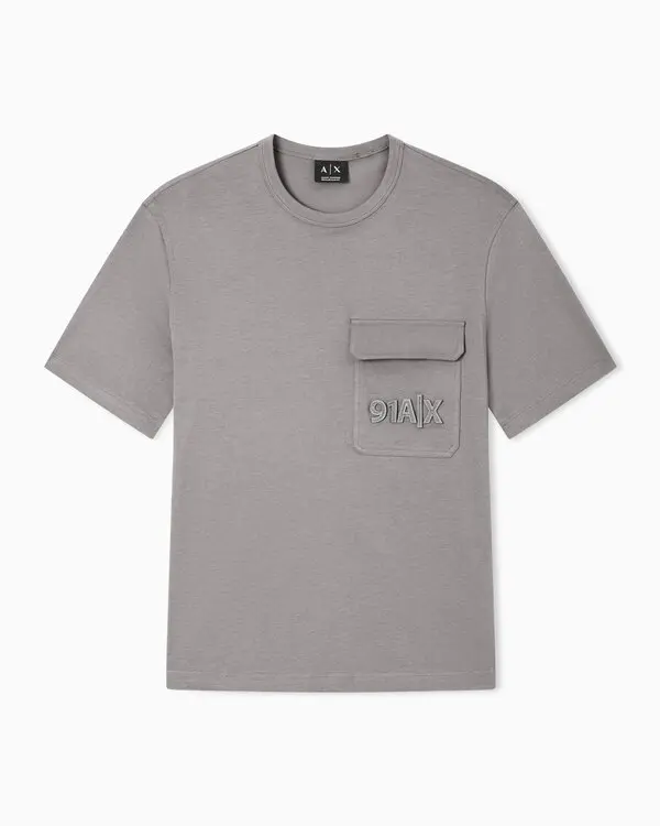 Armani Exchange Regular Fit Cotton T-shirt - Grey