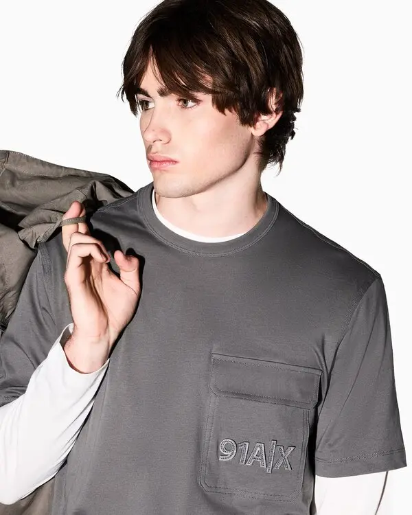 Armani Exchange Regular Fit Cotton T-shirt - Grey