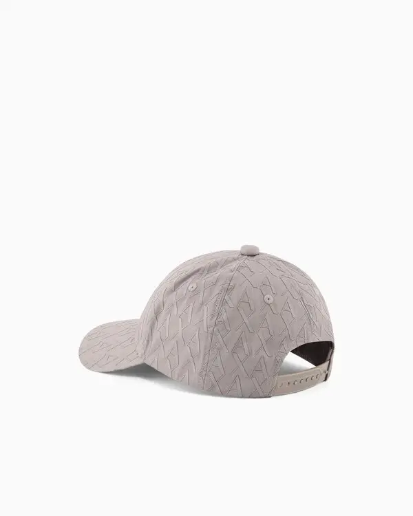 Armani Exchange Patterned Baseball Cap In Cotton Twill Essential