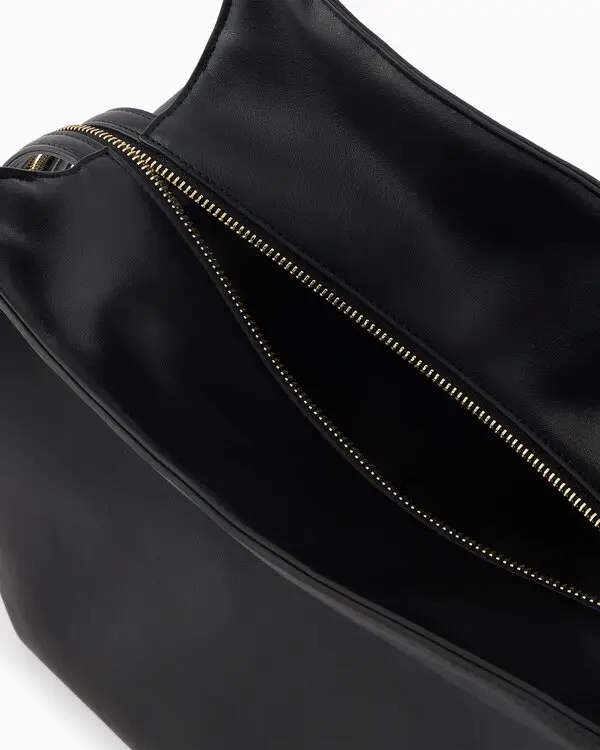 Armani Exchange Shoulder Bag In Technical Fabric - Black
