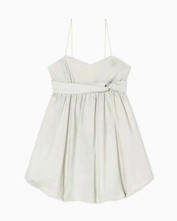 Armani Exchange Chambray Balloon Dress With Knot