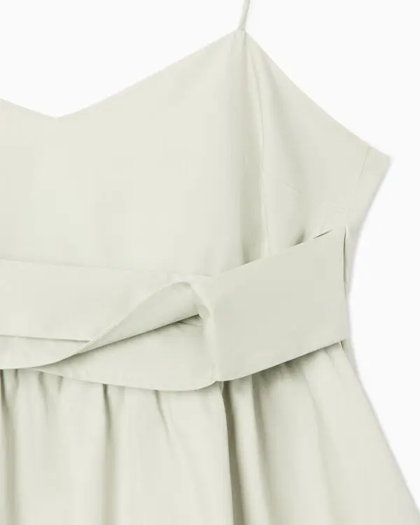 Armani Exchange Chambray Balloon Dress With Knot