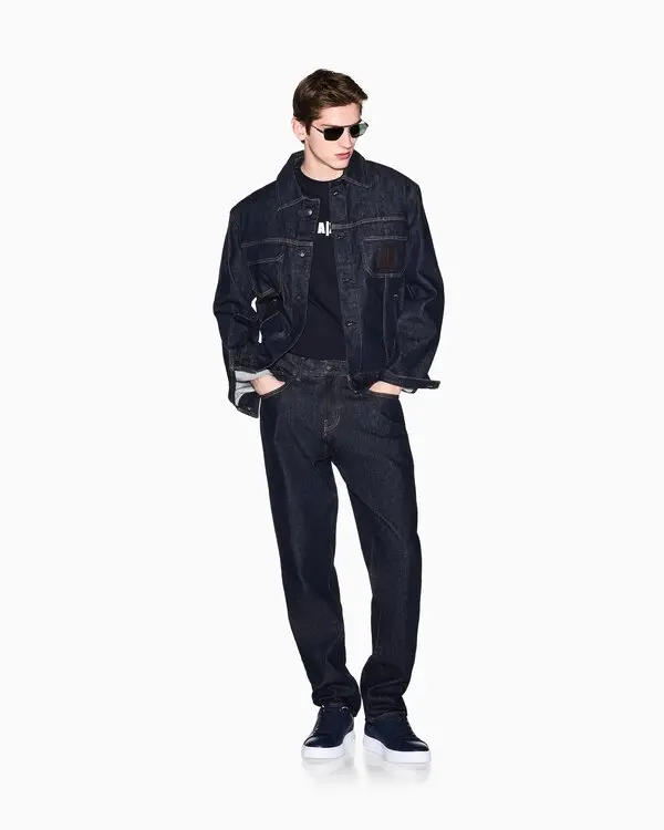 Armani Exchange Regular Fit Cotton T-shirt - Navy Blue