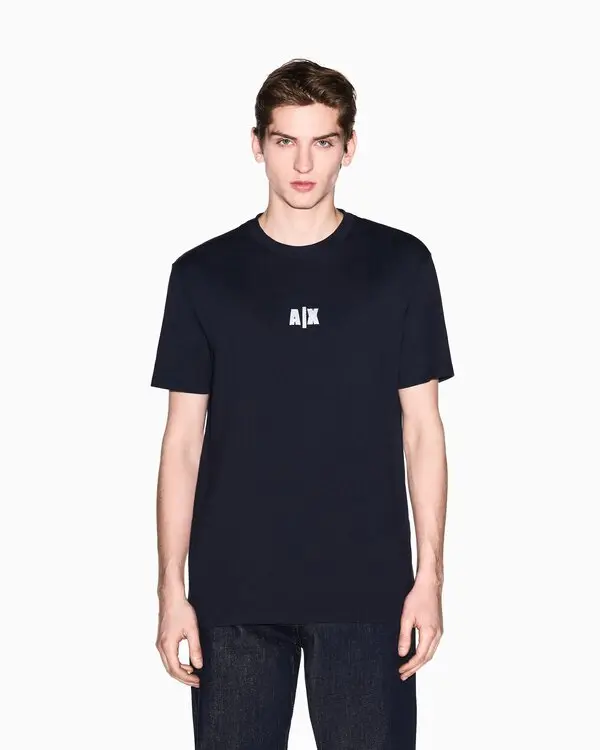 Armani Exchange Regular Fit Cotton T-shirt - Navy Blue