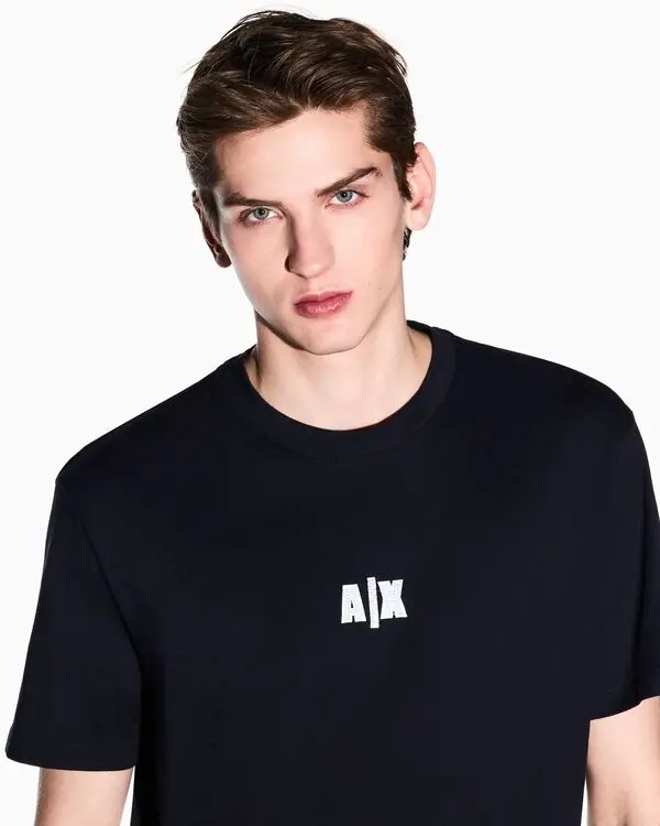 Armani Exchange Regular Fit Cotton T-shirt - Navy Blue