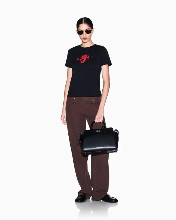 Armani Exchange Regular Fit T-shirt In Cotton Jersey