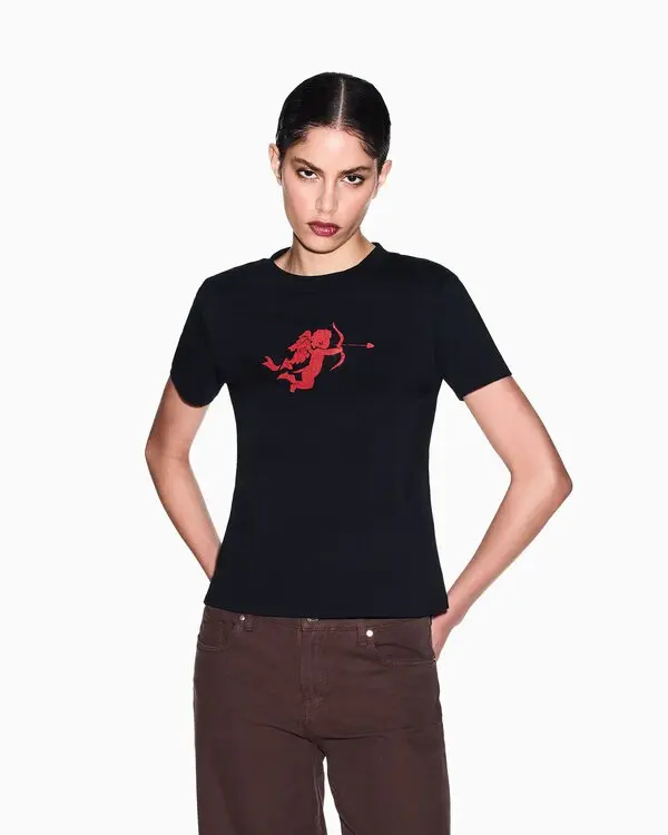 Armani Exchange Regular Fit T-shirt In Cotton Jersey