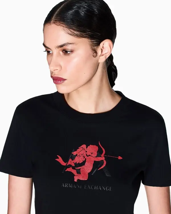 Armani Exchange Regular Fit T-shirt In Cotton Jersey