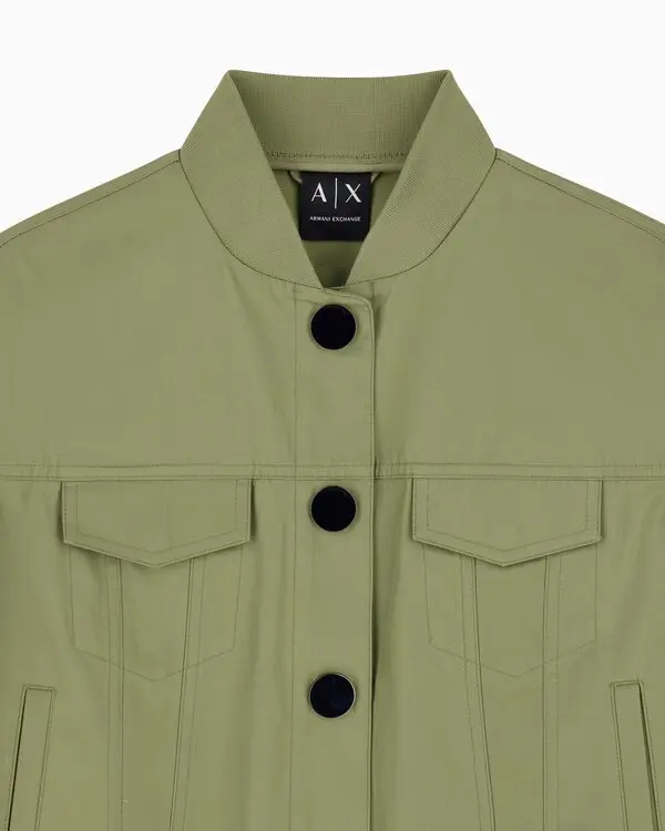 Armani Exchange Utility Blouson In Cotton Twill