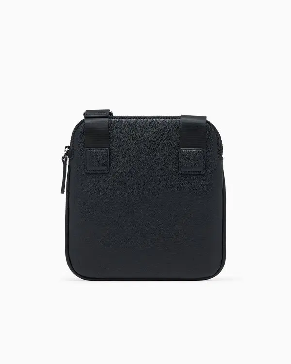 Armani Exchange Textured Crossbody Bag With A Zipper And Adjustable Strap