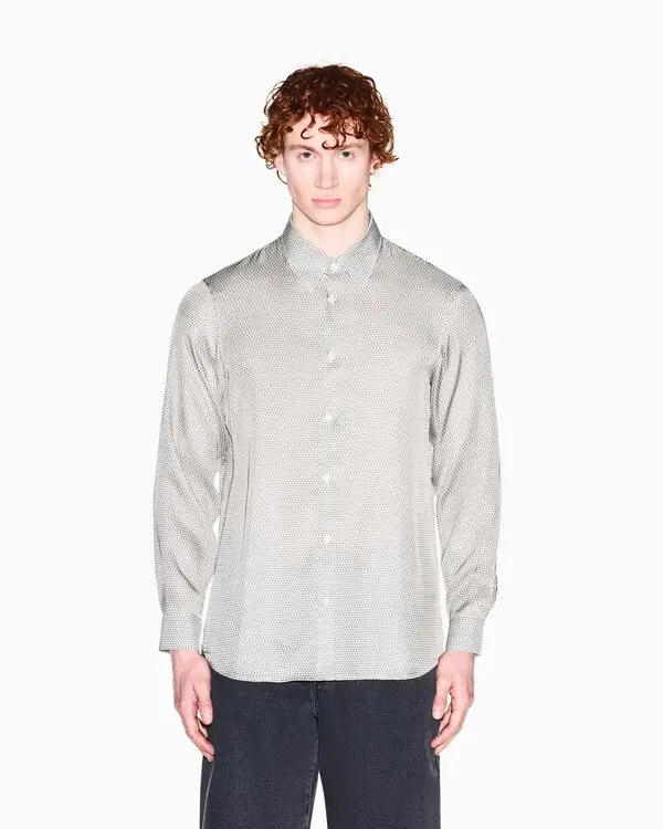 Armani Exchange Technical Fabric Shirt - Grey