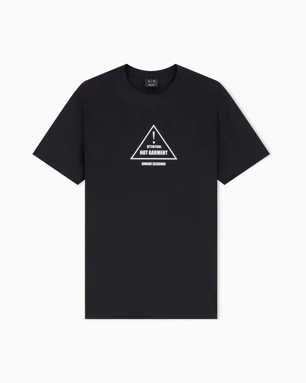Armani Exchange Regular Fit T-shirt In Classic Cotton Jersey - Black